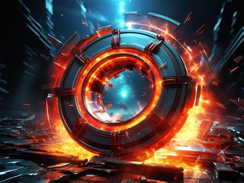 Premium Ai Image Modern Virtual Interface Abstract With Luminescent