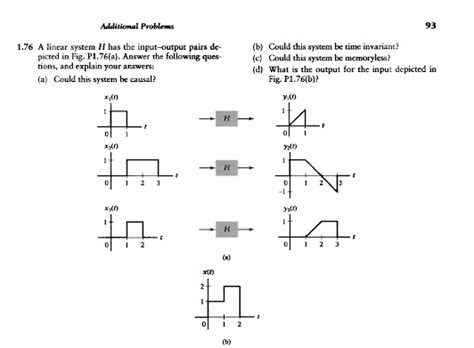 Solved Additional Problems 93 176 A Linear System H Has The