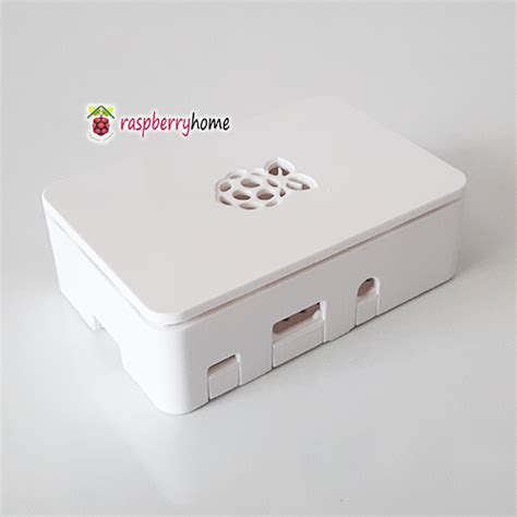 Raspberry Pi 3 Case Cover Shell Enclosure Box สีขาวมุข มีช่องสำหรับสาย Gpio สายกล้อง มีปุ่มกัน