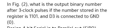 Solved In Fig 2 What Is The Output Binary Number After