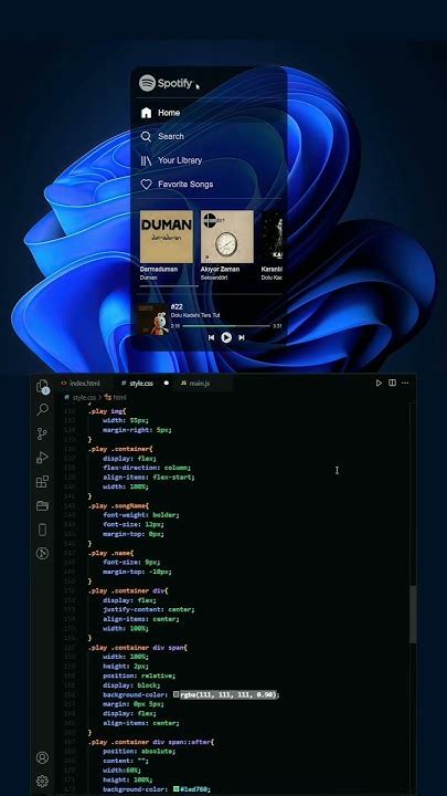 music player html css code coding html ht css codingin17 short