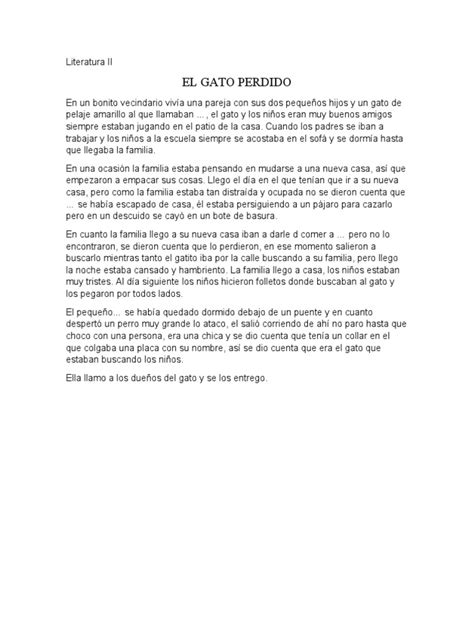 Cuento Corto Pdf