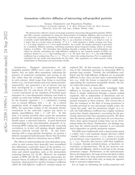 Pdf Anomalous Collective Diffusion Of Interacting Self Propelled