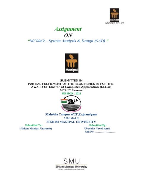 assignment mc0069 system analysis and design sad pdf class computer programming