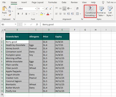 Highlight Entire Row In Excel With Conditional Formatting