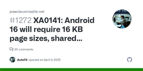 Xa0141 Android 16 Will Require 16 Kb Page Sizes Shared Library Libesqlite3so Does Not Have