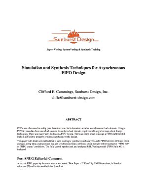 Fillable Online Expert Verilog SystemVerilog Synthesis Training Fax Email Print PdfFiller