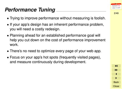 Rails Application Optimization Techniques Tools PPT