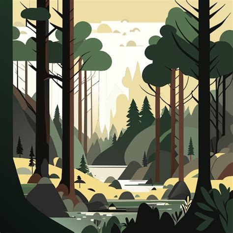 Premium Vector Forest Illustration Vector Graphics Vector Illustration
