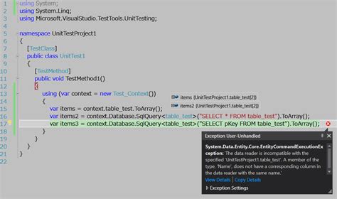 C Why Ef Databasesqlquery Cannot Use Entity Type For Partial