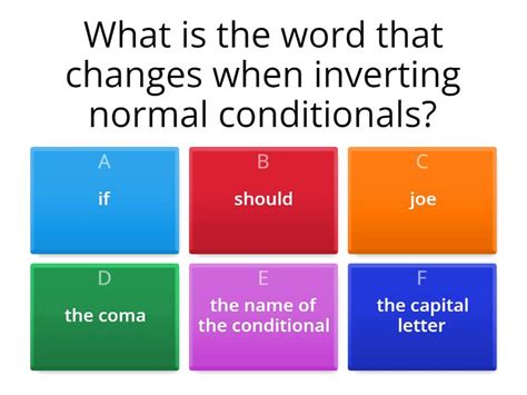 Inverted Conditionals Quiz