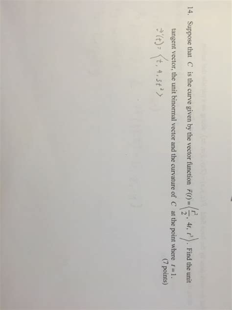 Solved Suppose That C Is The Curve Given By The Vector Chegg