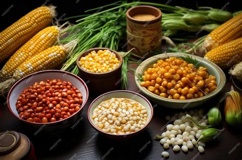 Premium Photo A Variety Of Corn On A Table Including Corn And Corn