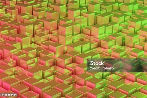 녹색과 빨간색 사각형 프리즘 기하학적 배경입니다 3d 그림입니다 0명에 대한 스톡 사진 및 기타 이미지 0명 3차원 형태