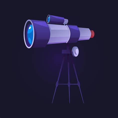 Premium Vector Space Exploration Equipment Telescope On Stand