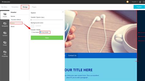 How To Make A Website Layout Fixed Width On Rvsitebuilder 6 Rvglobalsoft