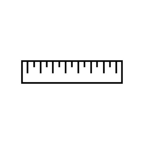Premium Vector Ruler Lineal Icon Symbol Vector Black Outline Ruler Icon