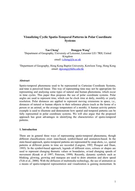 Visualizing Cyclic Spatio Temporal Patterns In Polar Coordinate System