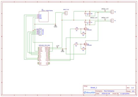 ШИМ с индикатором TM1637 EasyEDA open source hardware lab