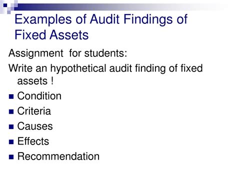 PPT Audit Field Standards Audit Of Fixed Assets PowerPoint Presentation ID 514313