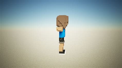 D Model Woman Voxel VR AR Low Poly CGTrader
