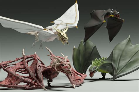 dragons mega pack 3d 生物 unity asset store