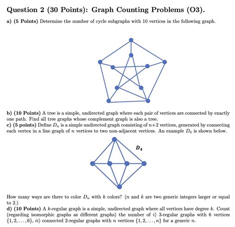 solved question 2 30 ﻿points graph counting problems