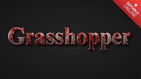 Grasshopper Vampire Text Effect Generator