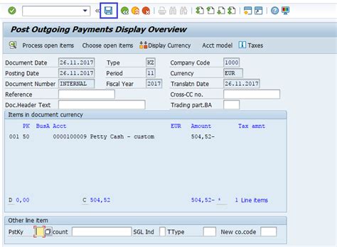 SAP FI Post Partial Outgoing Payments