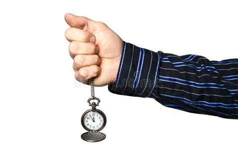 A Pocket Watch In The Hands Of A Man Stock Photo Image Of Aged Grunge