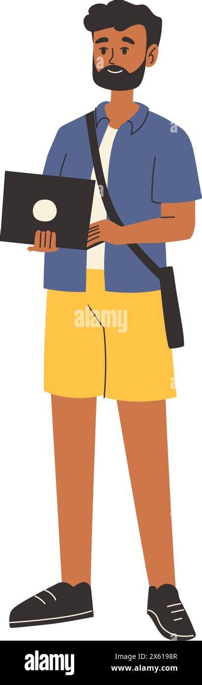 Programmer Character Isolated Vector Illustration Stock Vector Image