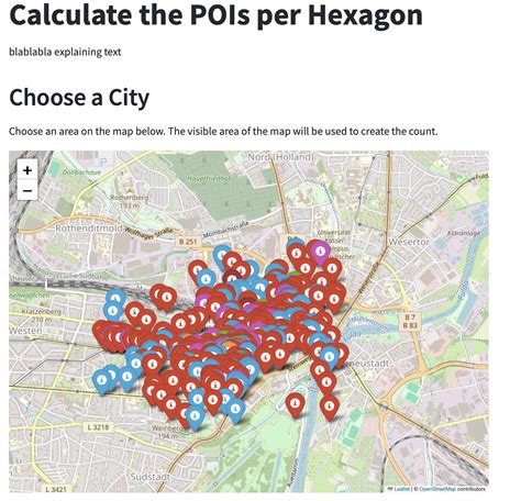 Python Number Of Pois Per H3 Hexagon For Cities In Streamlit App
