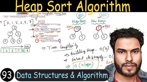 93 Heap Sort Algorithm Min Max Heap Time Complexity Youtube