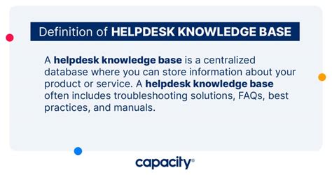 Helpdesk Knowledge Base The Complete Guide 2023 Capacity