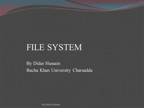 File System Ppt