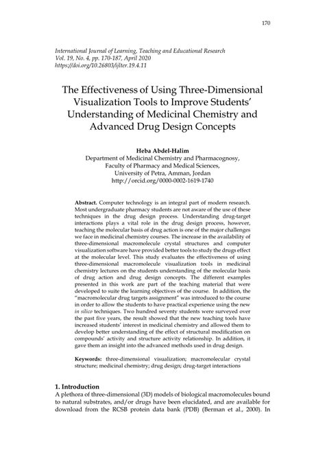 Pdf The Effectiveness Of Using Three Dimensional Visualization Tools