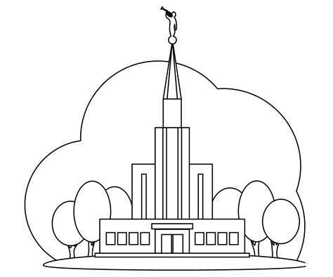 Lds Temple Coloring Page Colouringpages