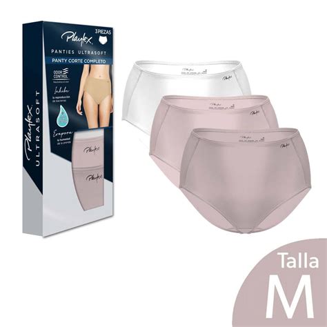 Panties Corte Completo Playtex Talla M 3 Pzas A Precio De Socio Sams