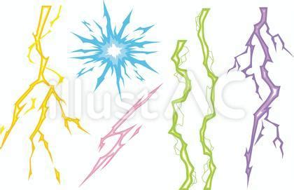 色々な雷イラスト No 1100523｜無料イラスト・フリー素材なら「イラストac」