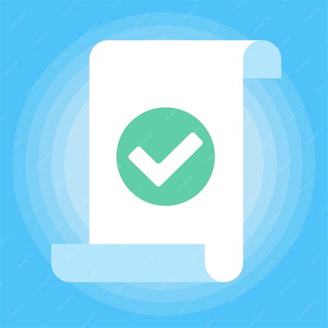 Premium Vector Correct Document Verification Concept With Paper Sheets And Green Check Mark