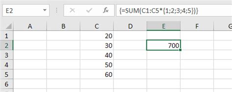 Cara Memakai Konstanta Array Pada Rumus Array Excel