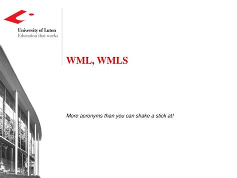 Ppt Wml Wmls Powerpoint Presentation Free Download Id5628013