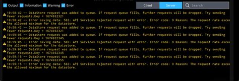 the request rate exceeds the allowed maximum for the datastore engine