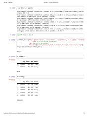Exploring Data Analysis Using Pandas In Jupyter Notebook Course Hero
