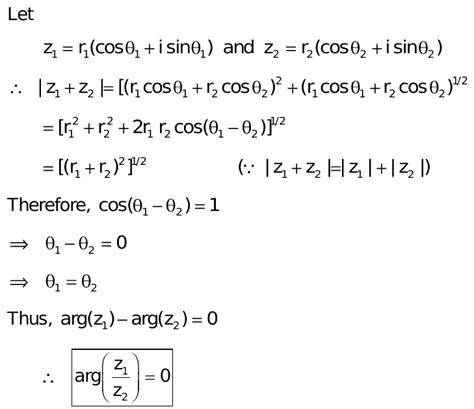 32 if z1 z2 are two nonzero complex number such that z1 z2 z1 z2