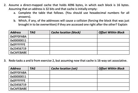 Solved Assume A Direct Mapped Cache That Holds Bytes Chegg