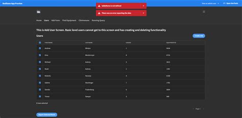 Getting Error Tablename Not Defined When Exporting To Csv Or Json · Budibase Budibase