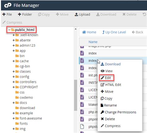 How To Createeditdelete Rename A File In Cpanel Eukhost