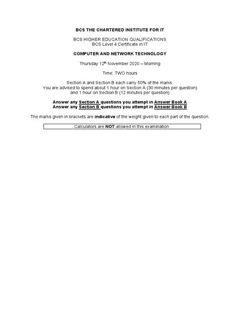 Bcs Certificate Cnt Past Paper 2020 September Pdf Central