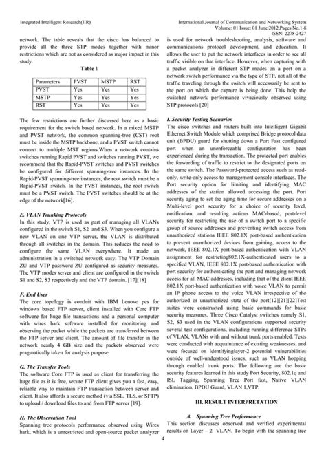 Performance Evaluation Using Stp Across Layer 2 Vlans Pdf